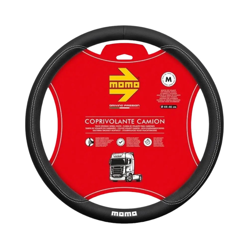 MOMO Truck Comfort Steering Wheel Cover — Black/White (44–46 cm ...